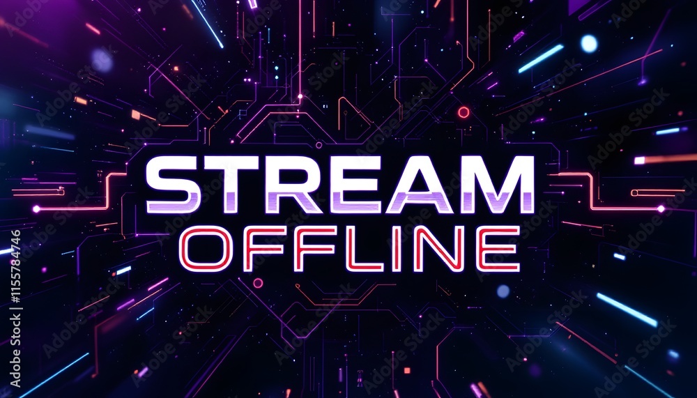 Twitch Stream Offline Screen overlay Design for Gaming Channels Stock ...