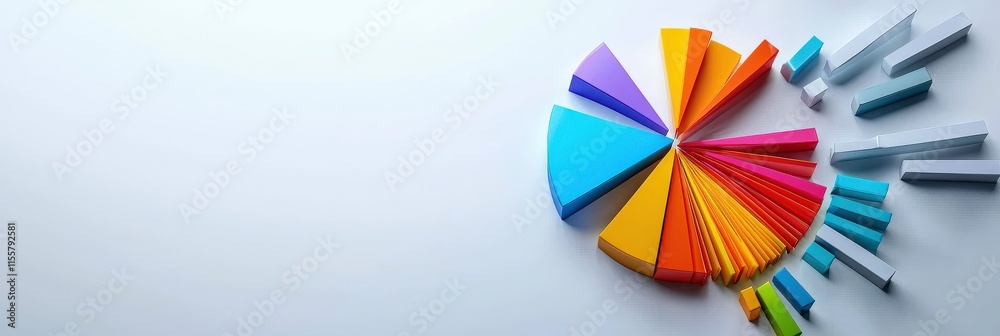 A 3D chart visualizing market share changes over time, with dynamic ...