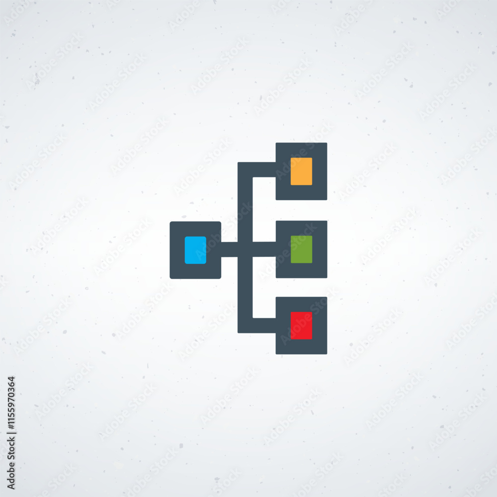 Editable hierarchy, organizational chart, structure, flowchart mindmap ...