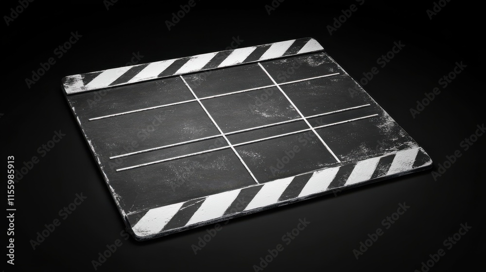 clapper board in white chalk. Film making class lesson Stock Photo ...