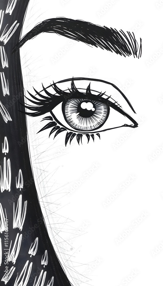 body black draw looking art graphic activity macro eyelid desi crayons ...