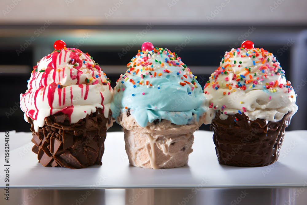 Delightful and Tempting Display of DQ's Signature Soft-Serve Ice Creams ...