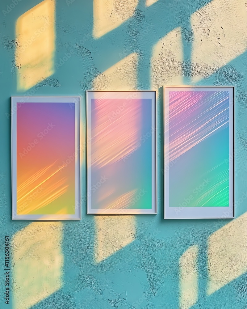 Three blank white vertical rectangle poster, business card, and flyer ...
