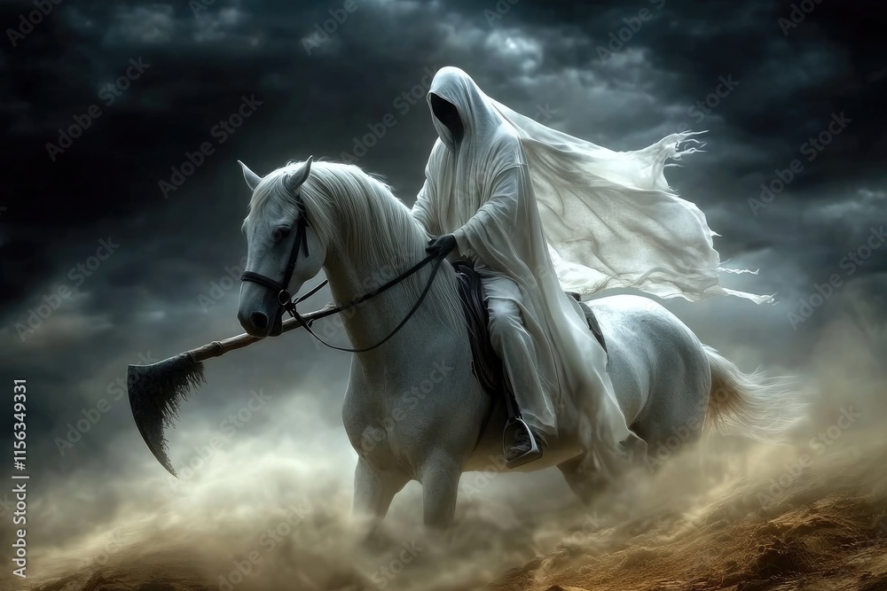 Pale horse of Revelation: symbol of death, destruction, haunting of a ...