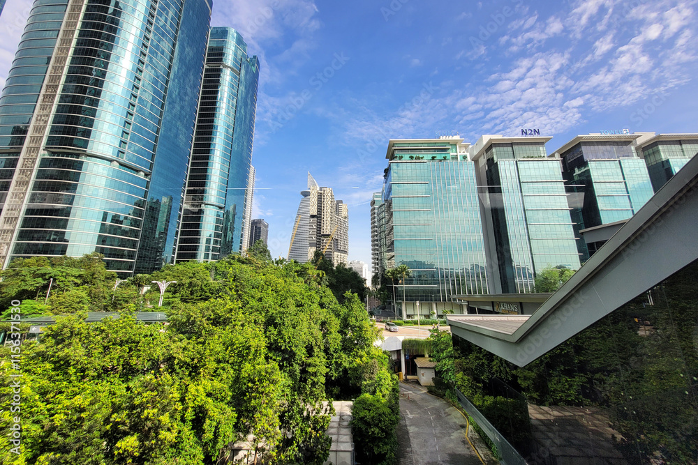 Bangsar South, Malaysia - Dec 24, 2024: A vibrant urban landscape ...