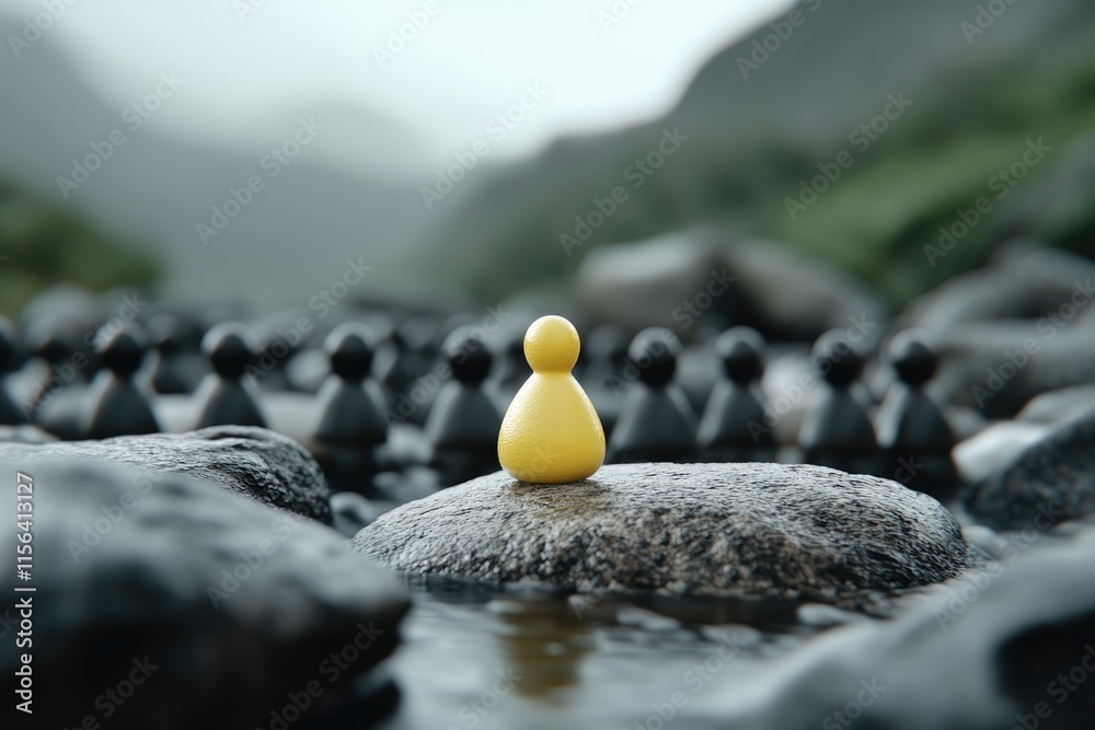 Solitary stance: individuality presence, visualization of uniqueness ...