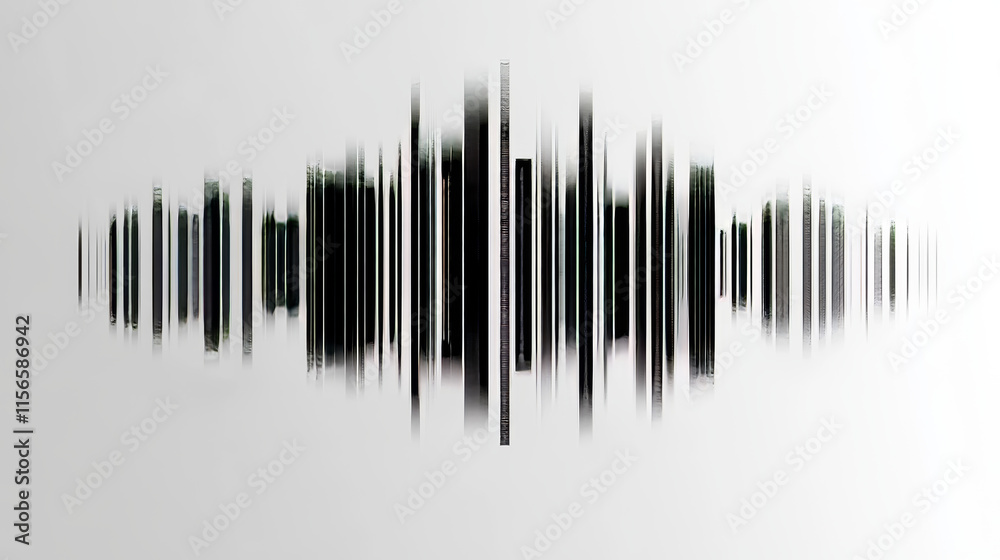 Hologram barcode. A barcode consisting of polygons, triangles, points ...
