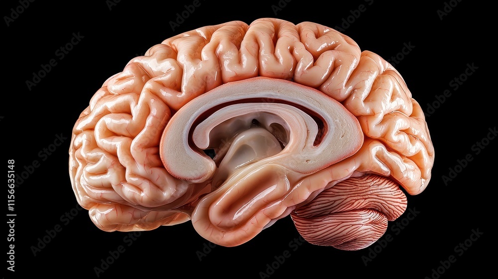 Human Brain Anatomy Sagittal Section Neurology Neuroscience Medicine ...