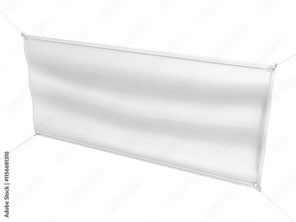 Blank white indoor outdoor fabric and scrim vinyl banner for print ...