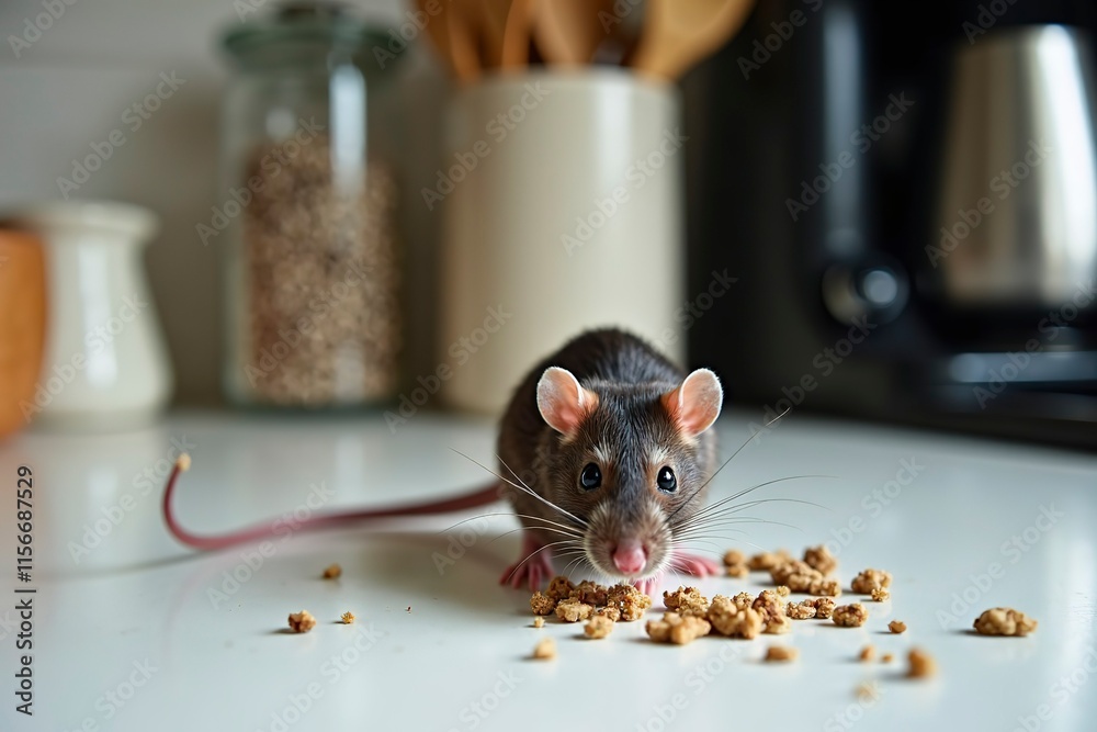 Rat droppings on kitchen counter, a reminder of the importance of ...