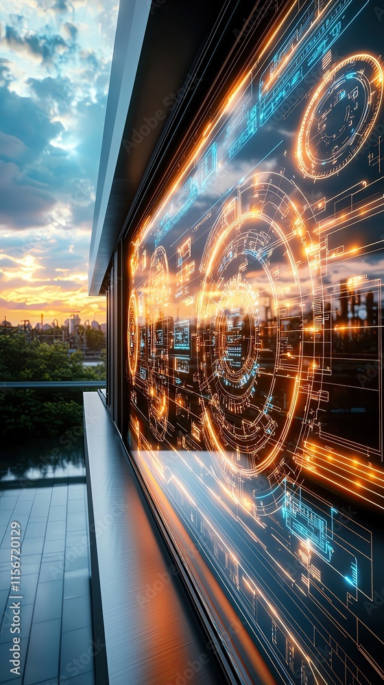 High-Tech Petroleum Refining Facilities at Work in double exposure ...