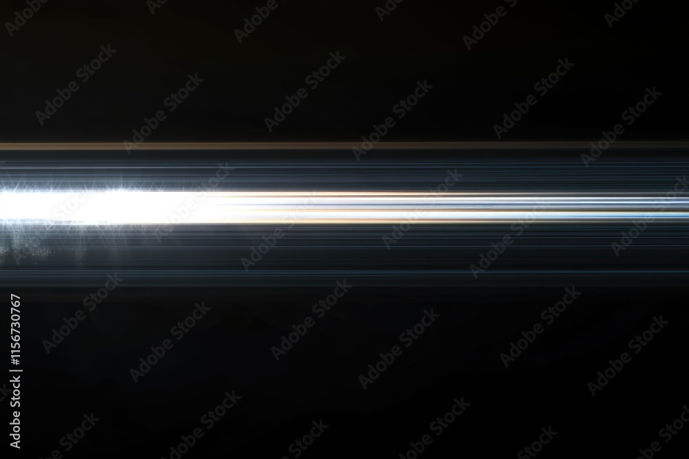 Abstract light streaks, horizontal lines of white and grey on ...