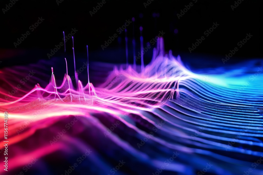 8 high frequency ir wave an ir wave with a short wavelength to d Stock ...