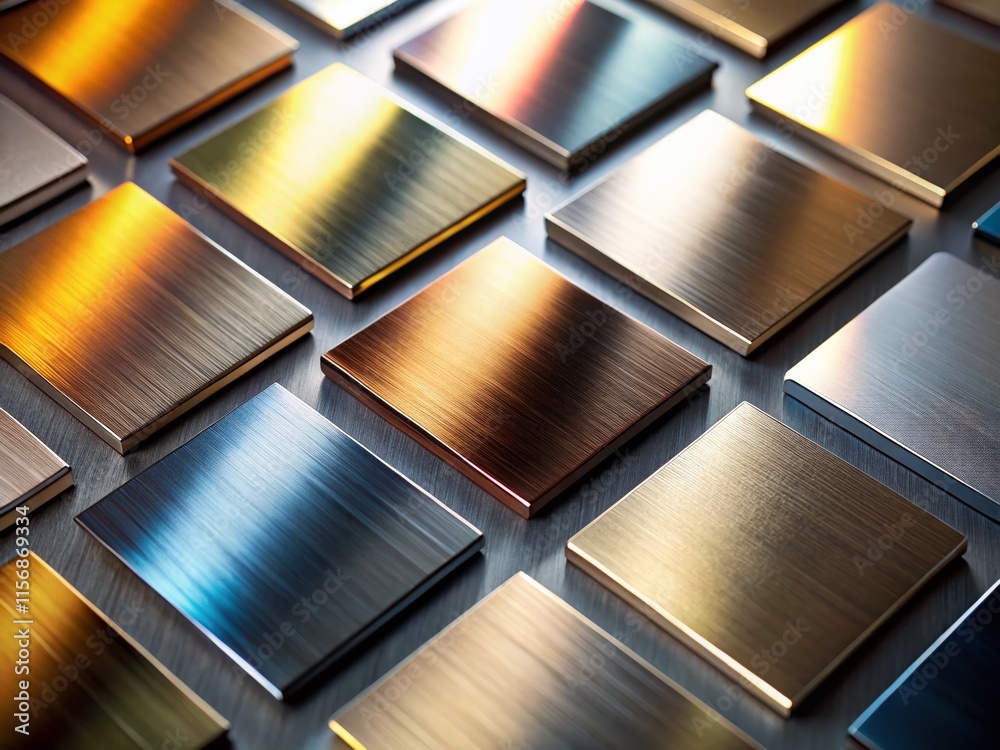 Chrome Steel Gradient Swatches: High-Resolution Metallic Textures for ...