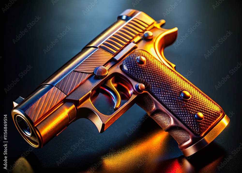 Classic American Handgun, 45 Caliber Pistol, Military Sidearm, Vintage ...