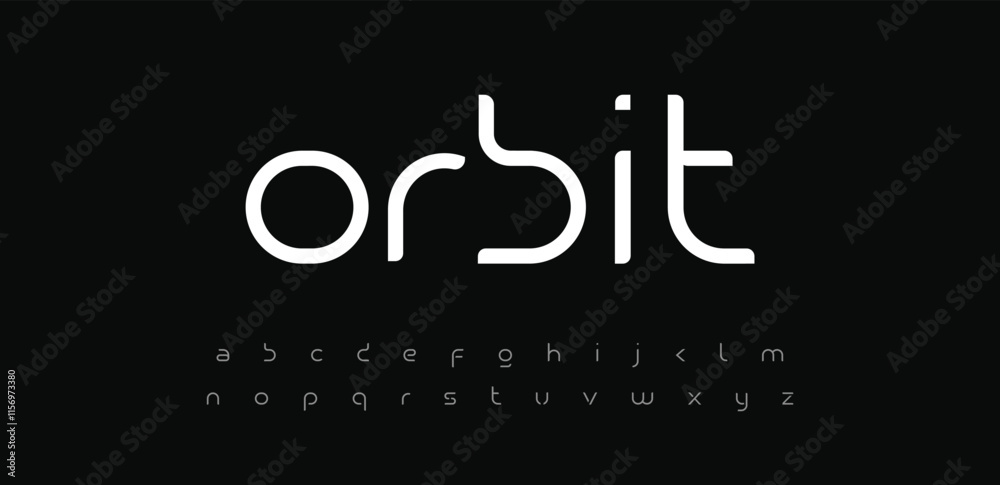 Minimal style alphabet. Modern abstract vector typeface, uppercase and ...