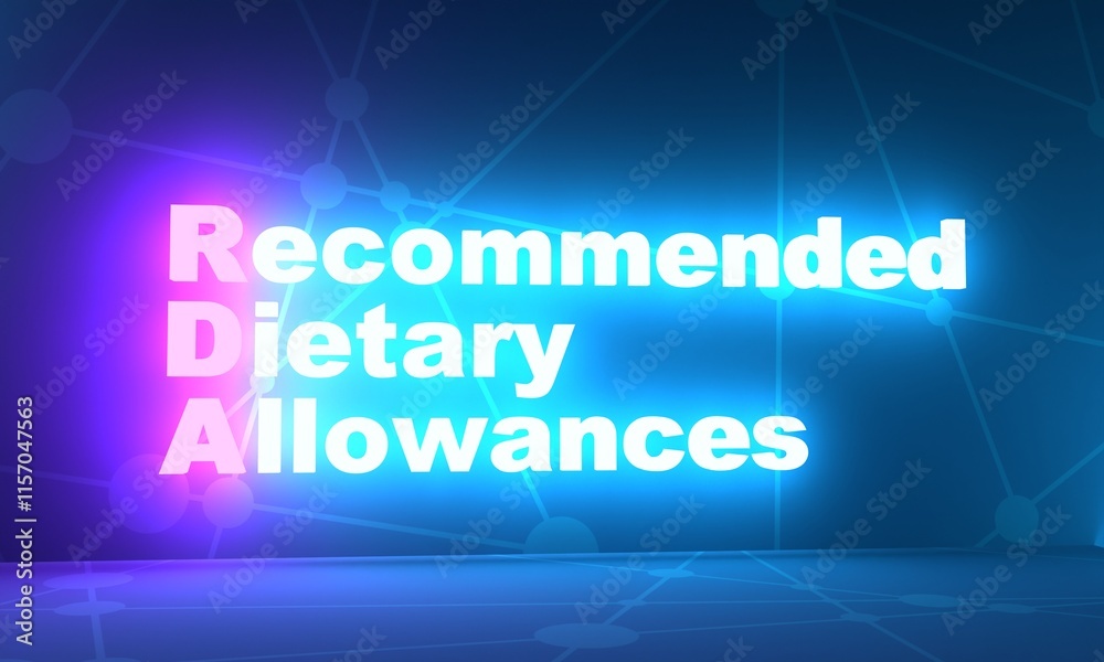 RDA Recommended Dietary Allowances - the daily dietary intake level of ...