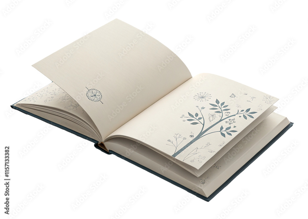 open book with pages Stock Photo | Adobe Stock