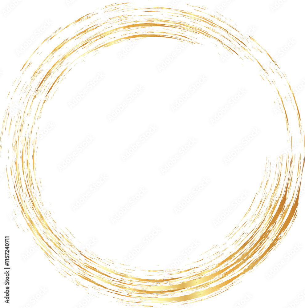Gold Foil Frame Gold stroke on transparent background. Gold sparkle ...