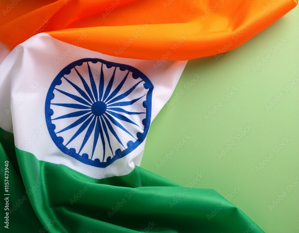 India flag flying high at Connaught Place with pride in blue sky, India ...