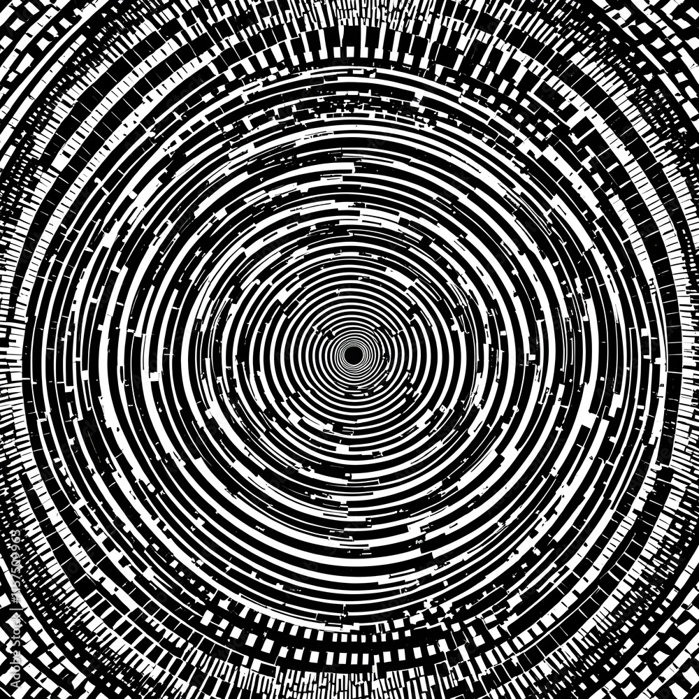 Black and white ripple wave illusion background for abstract design ...