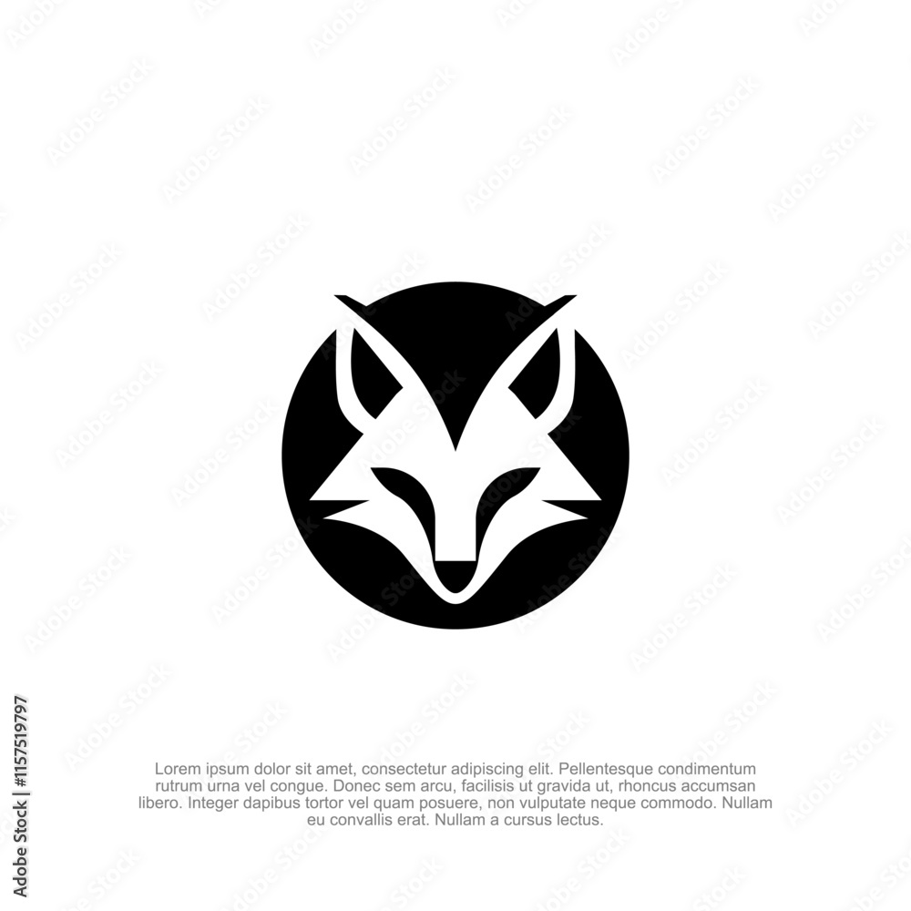 Sleek and modern fox head logo in a rounded badge, combining style and ...