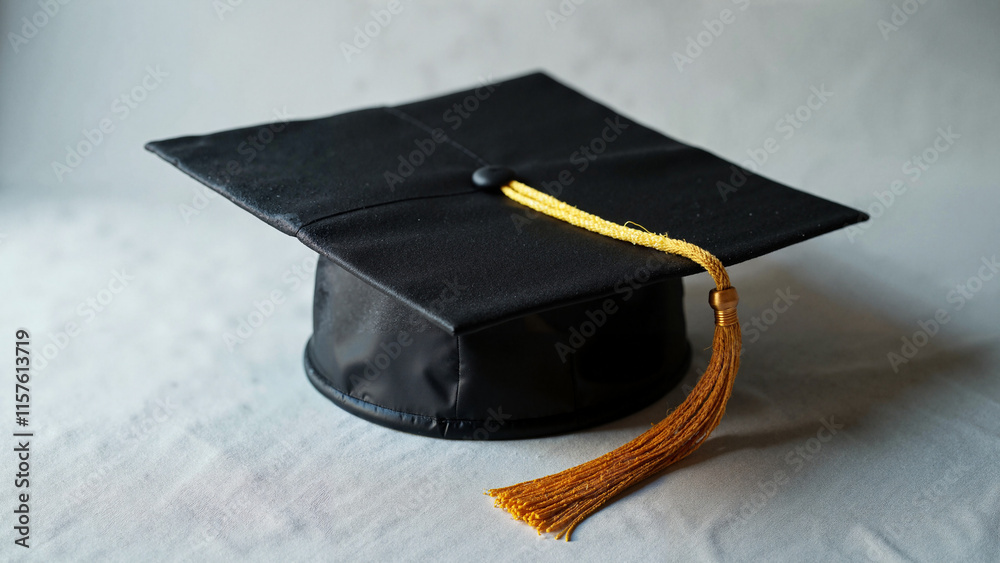 Graduation Cap with Gold Tassel: Symbol of Academic Achievement for ...