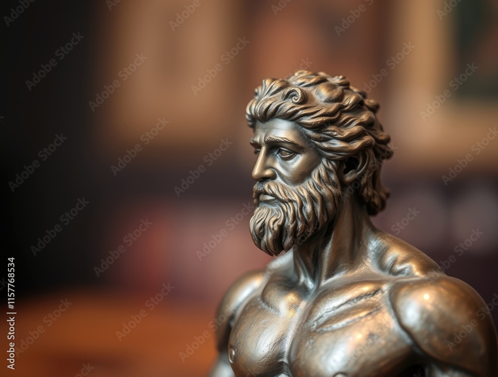 A striking bronze statue of Hercules stands prominently, highlighting ...