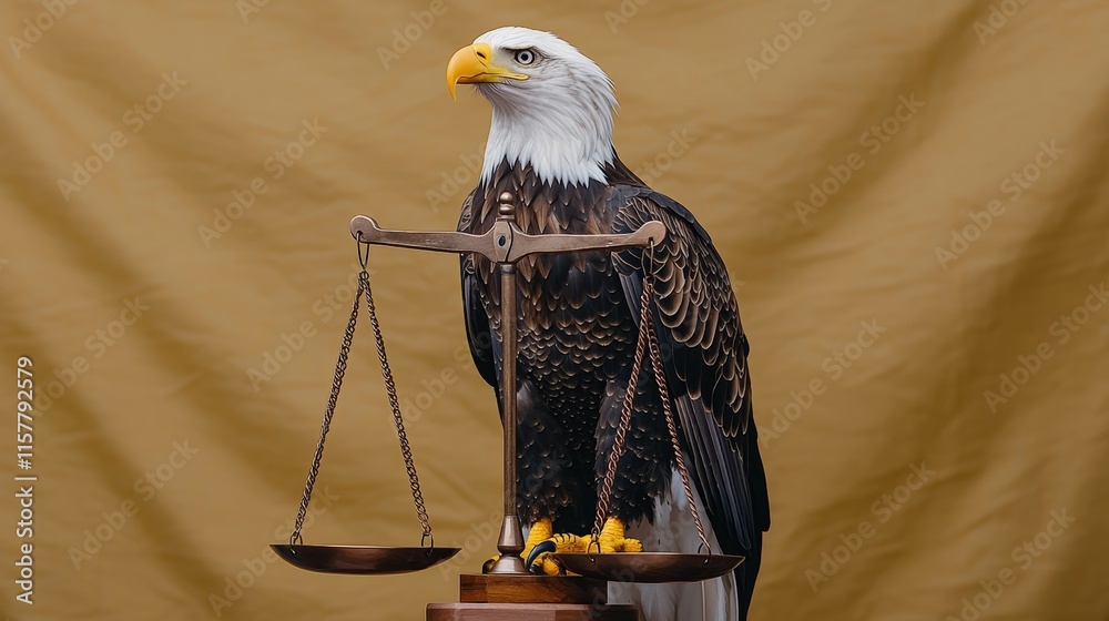 National Freedom Day and justice heritage, A majestic eagle stands atop ...