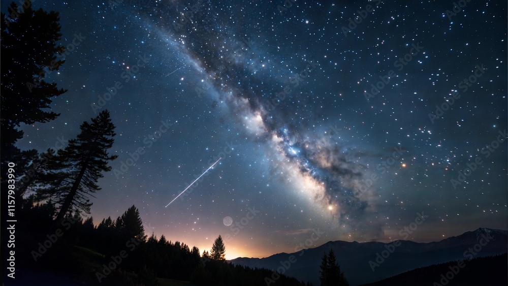 Foto de Stock Falling star Photoshop overlay, Night sky, starlight ...