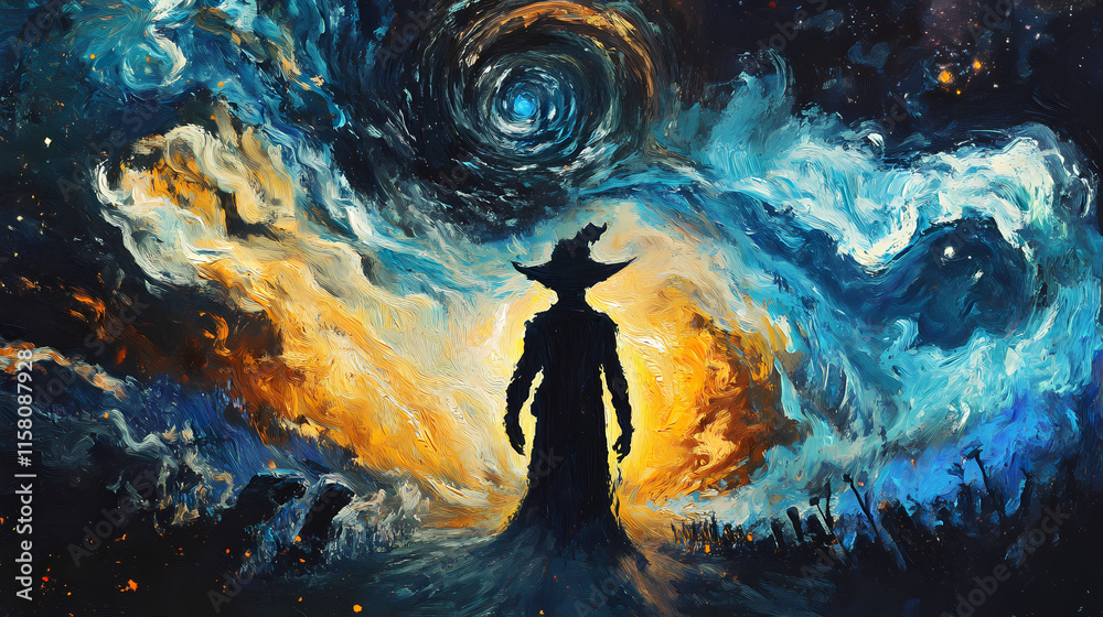 Dark dimension, black mage summoning creepy creature from other ...