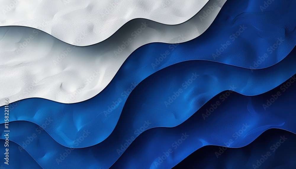 Abstract white and blue curve shapes background. Stock Illustration ...