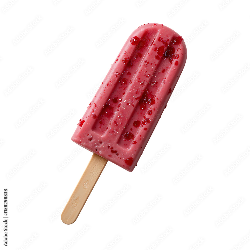 Delicious Cherry Popsicle Ice Cream with Refreshing Frozen Texture ...
