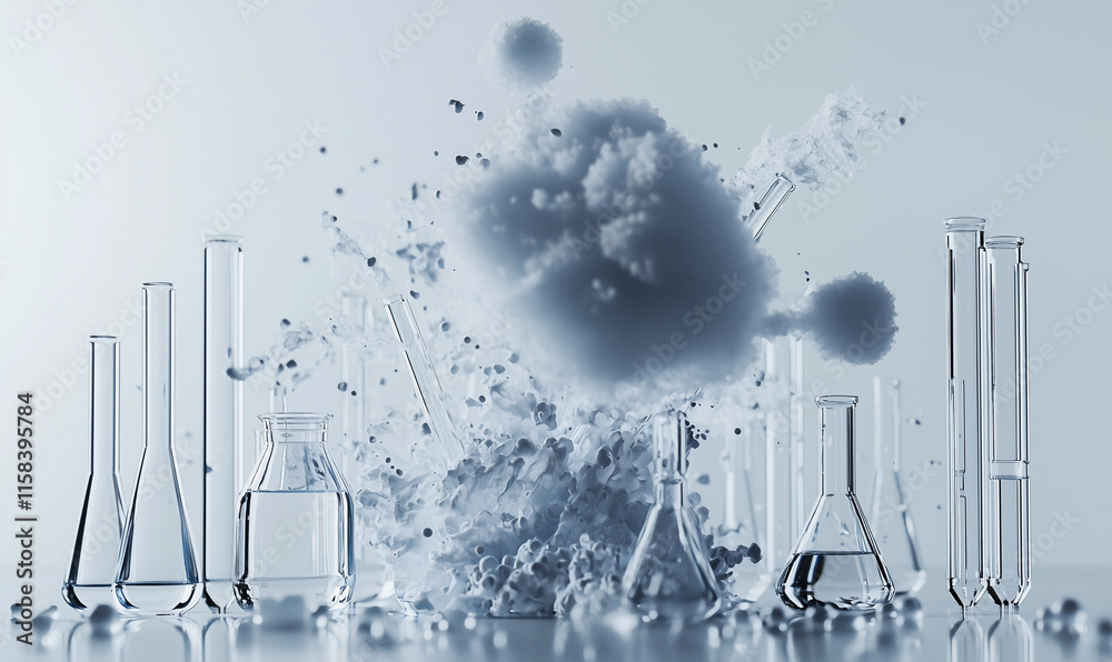 Dynamic chemistry experiment in laboratory setting visualizing ...