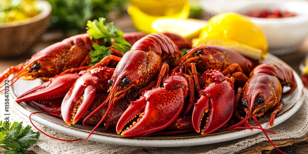 Delicious boiled crawfish ready to be served, showcasing the delightful ...