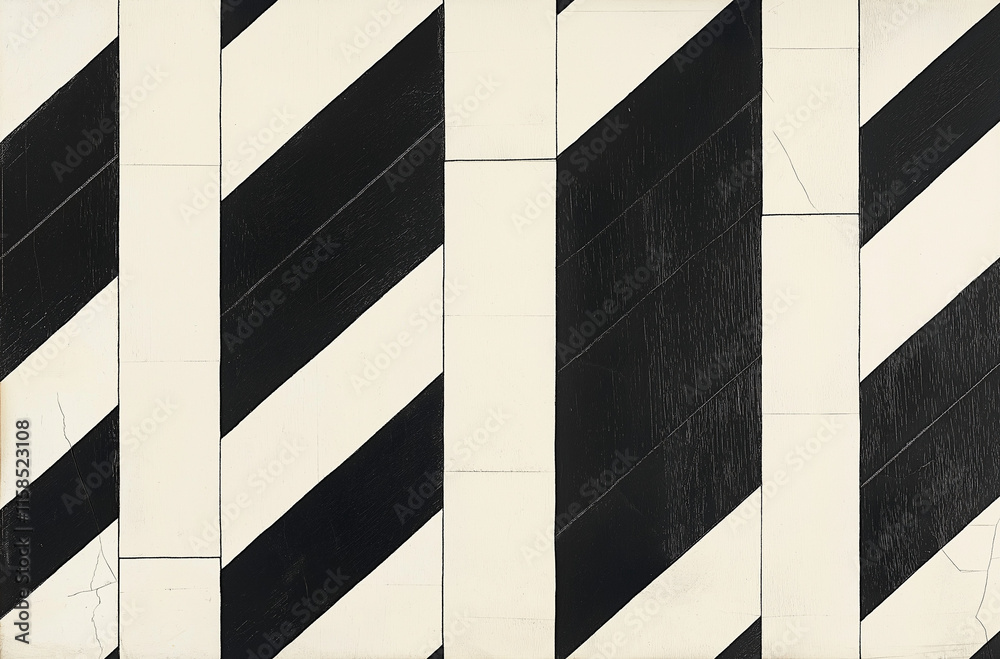 Black and white optical illusion pattern with diagonal lines, creating ...