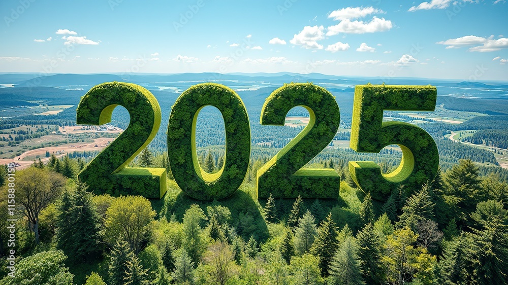 2025 New Year concept for Sustainable environment development goals on ...