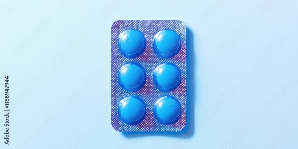 Blue medicine pack featuring the label Pain Killers, displayed against ...