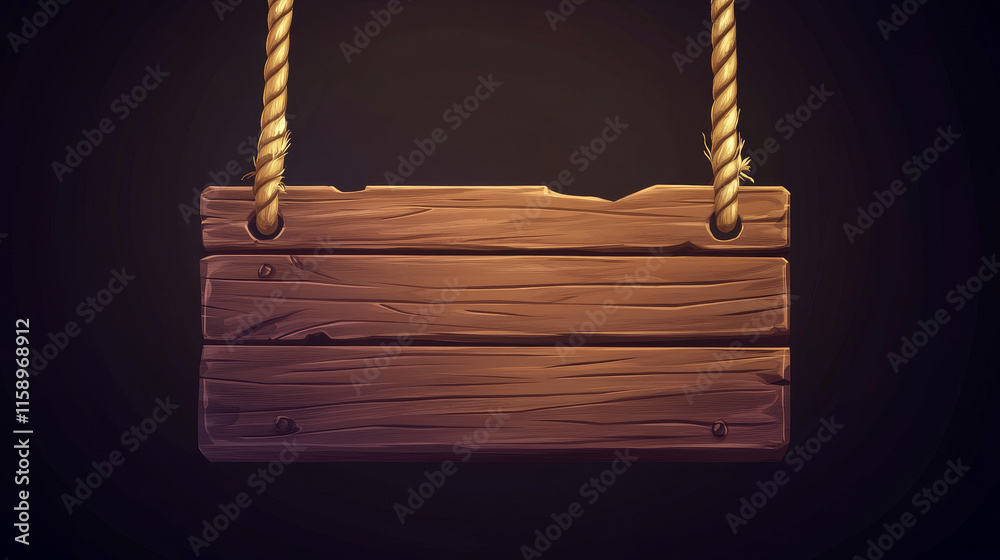 3d wood texture sign board. Wooden plank frame for saloon. Realistic ...