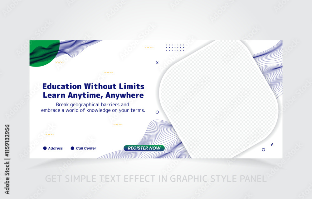 banner template design e-learning online and class master with free ...