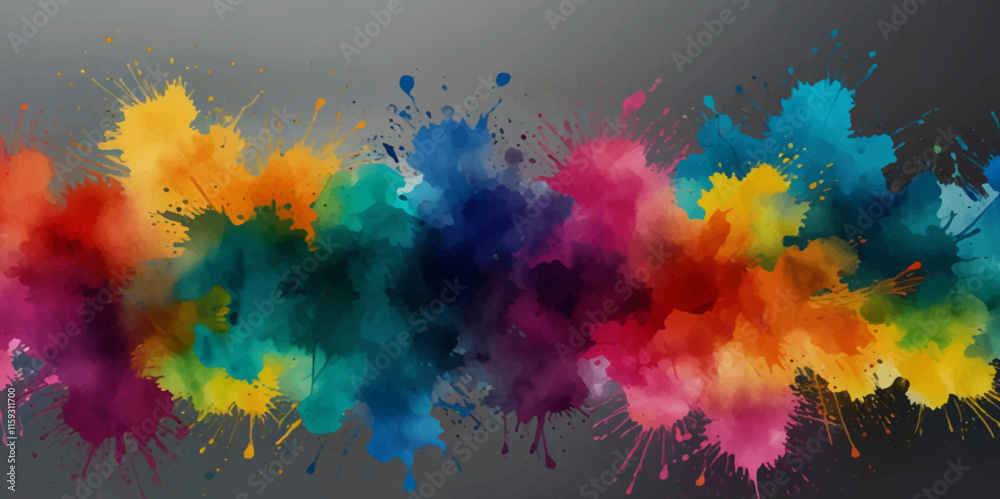 Colorful smoke rainbow holi painted fog festival background. Colorful ...