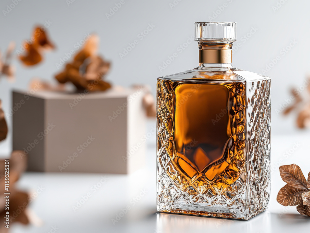 Premium vodka bottle design with triangle shape and gold foil branding ...