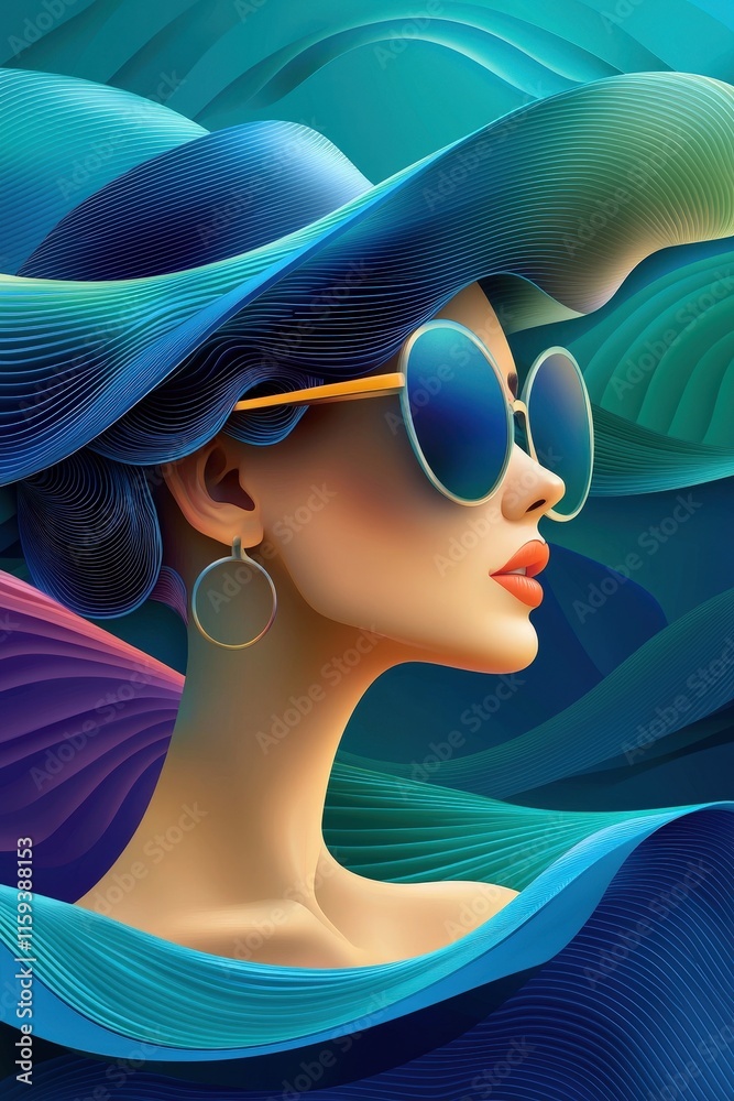 Deep cobalt blue fading into light teal for a professional and nautical ...