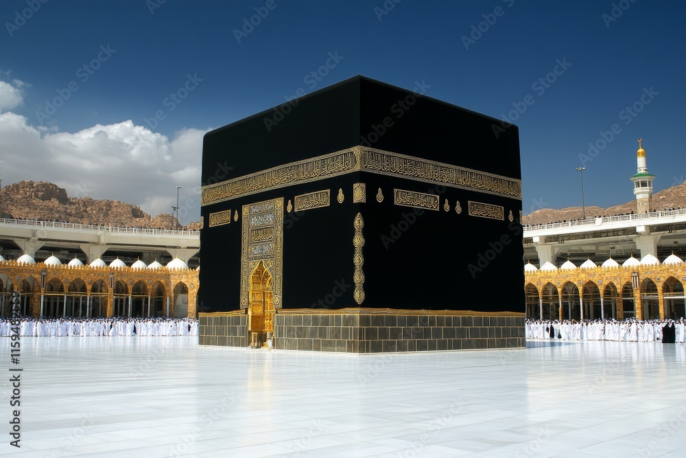 Holy Kaaba in Mecca, Saudi Arabia – Digital Painting of the Sacred ...