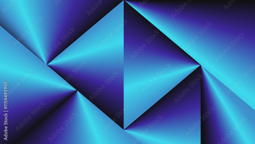 Abstract modern background with dynamic diamond shapes in blue colors ...