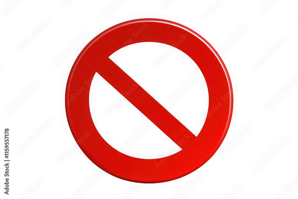 Isolated red Not Allowed stop sign, Prohibition sign or stop sign ...