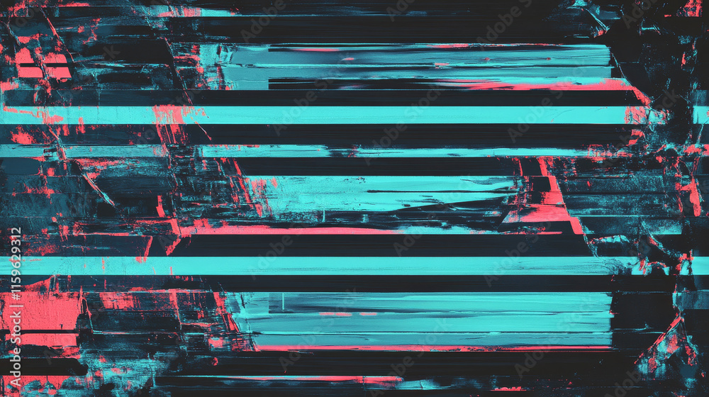 Old screen glitch effect. Vector realistic illustration of retro vhs ...