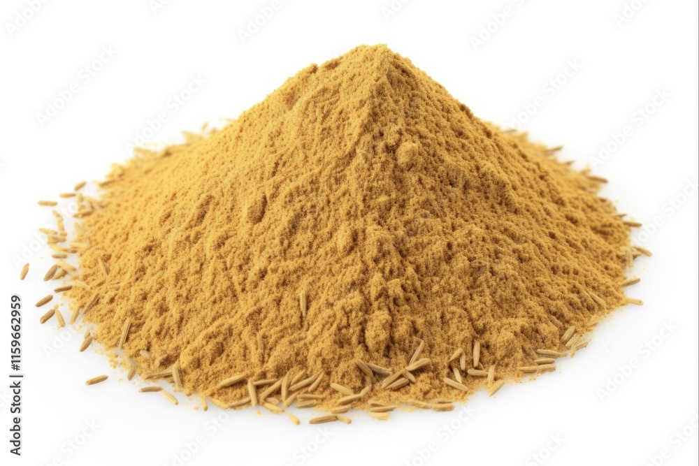 Ground Cumin Spice. Isolated Masala Powder of Coriander and Cumin with ...