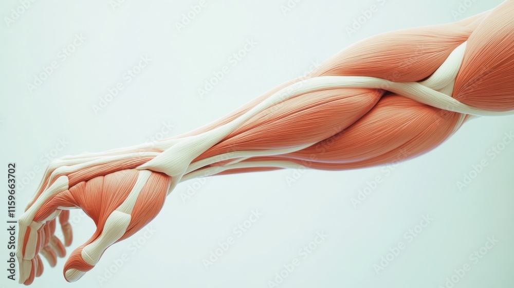 Human Arm Anatomy Muscles, Tendons, Bones, Forearm, Hand, Detailed, 3D ...