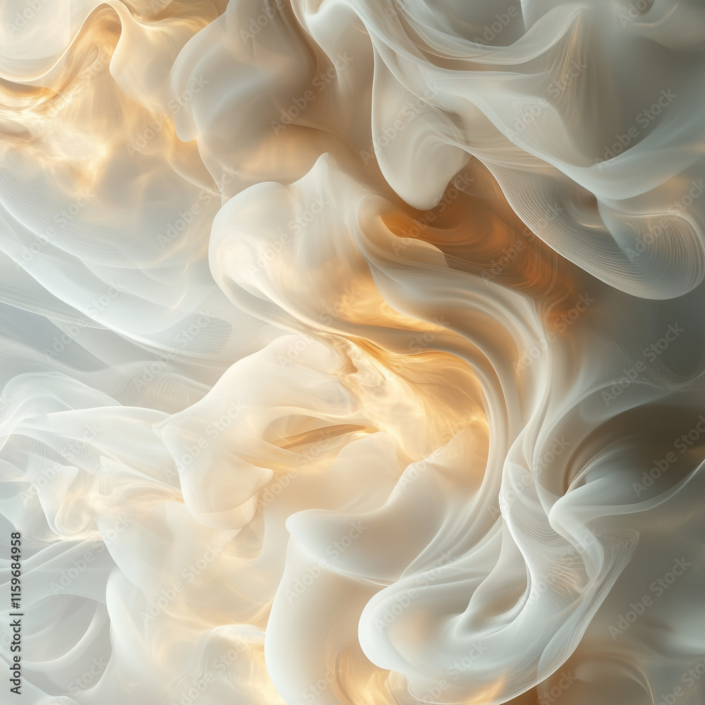 Dynamic organic forms: flowing liquid streams, coffee swirls, milk ...
